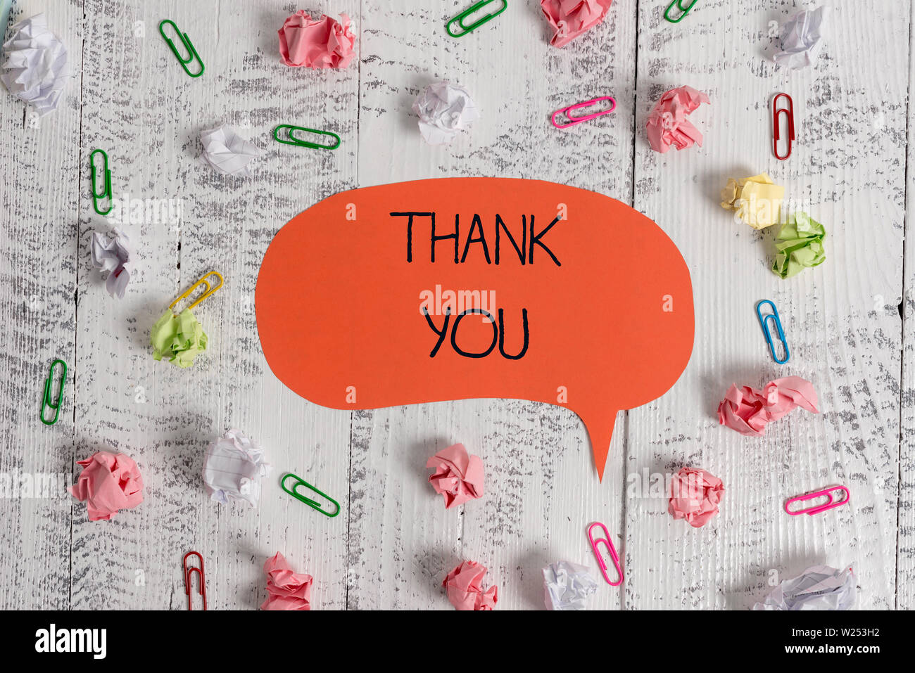 Writing note showing Thank You. Business concept for a polite ...