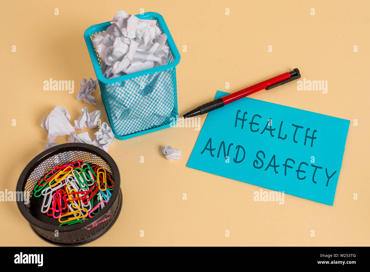 Text sign showing Health And Safety. Business photo text procedures ... Text sign showing Health And Safety. Business photo text procedures ...