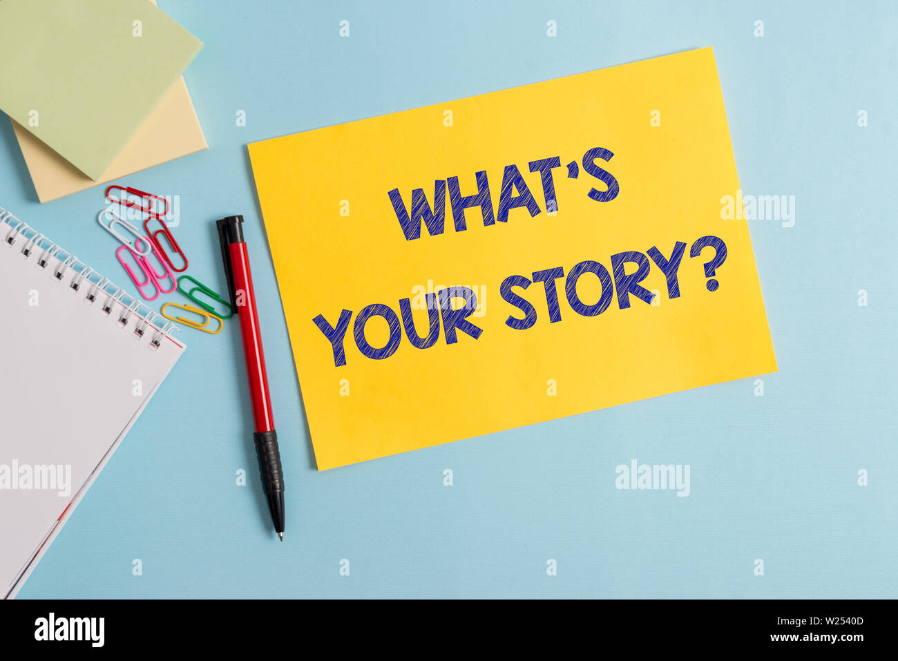Writing Note Showing What S Is Your Story Question Business Concept For Analysisner Of Asking