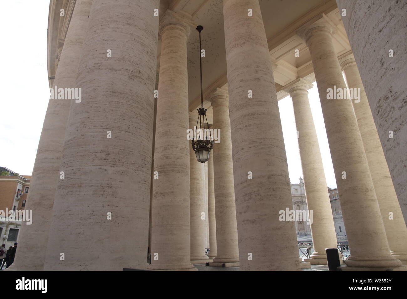 Detail view of the Bernini Vatican Colonnade Stock Photo - Alamy