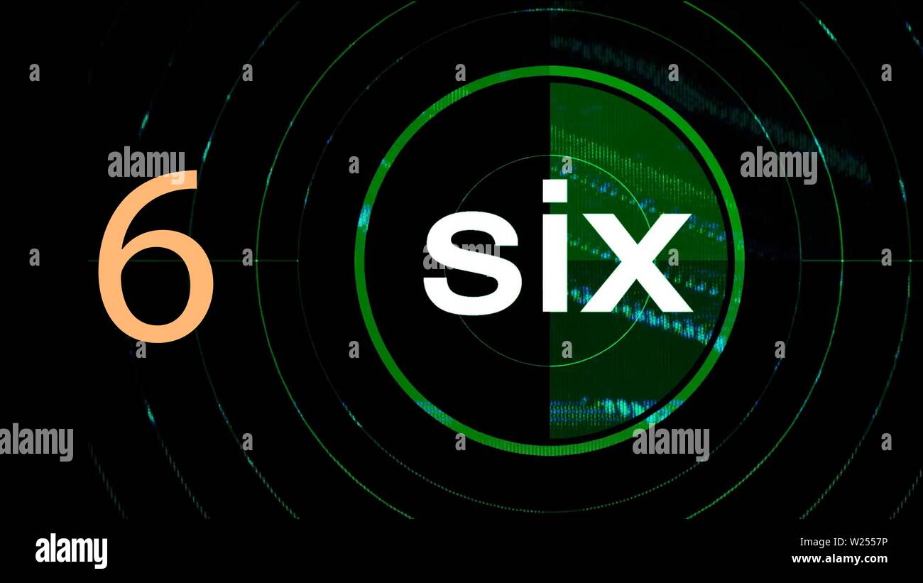 Glitched and blurred view of Number written as digit and in English ...