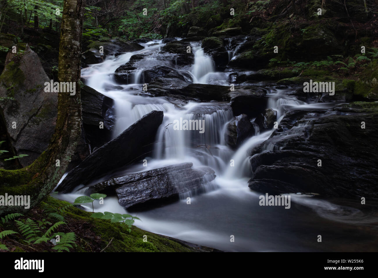 A waterfall along Ruiter Brook, Potton, Quebec, Canada Stock Photo - Alamy