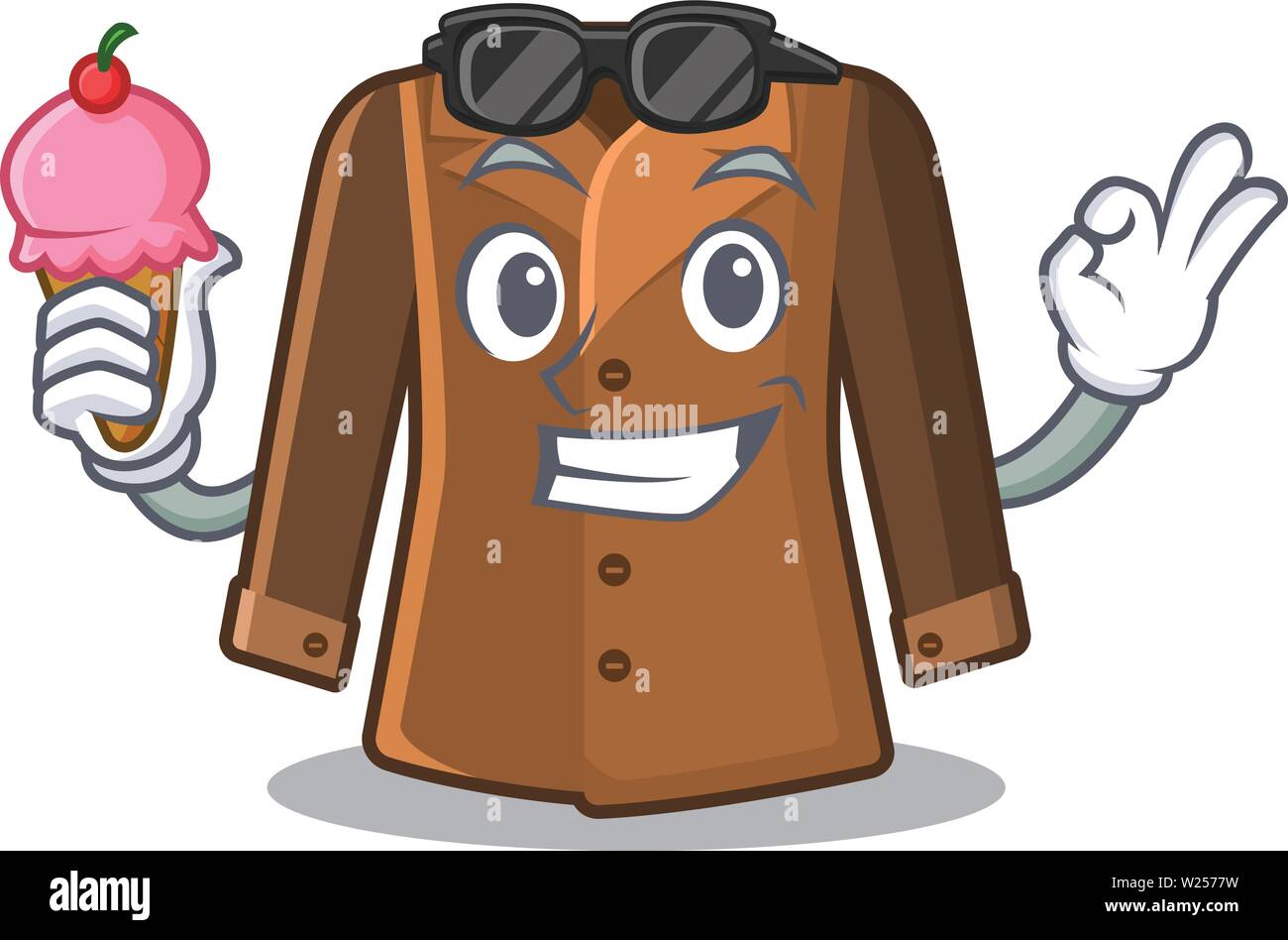 Cream trench coat Stock Vector Images - Alamy