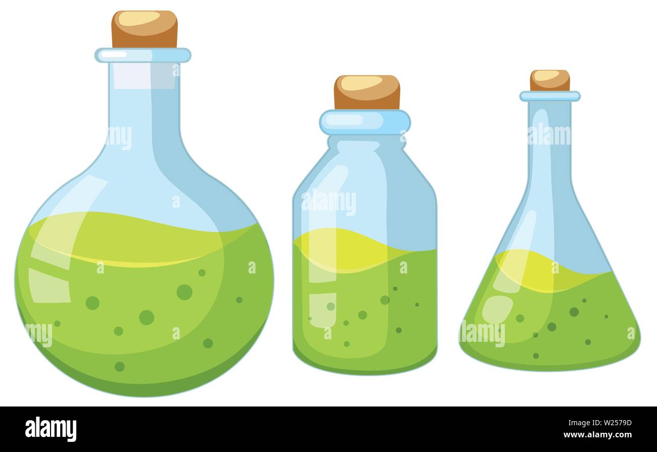 Set of laboratory bottle illustration Stock Vector Image & Art - Alamy