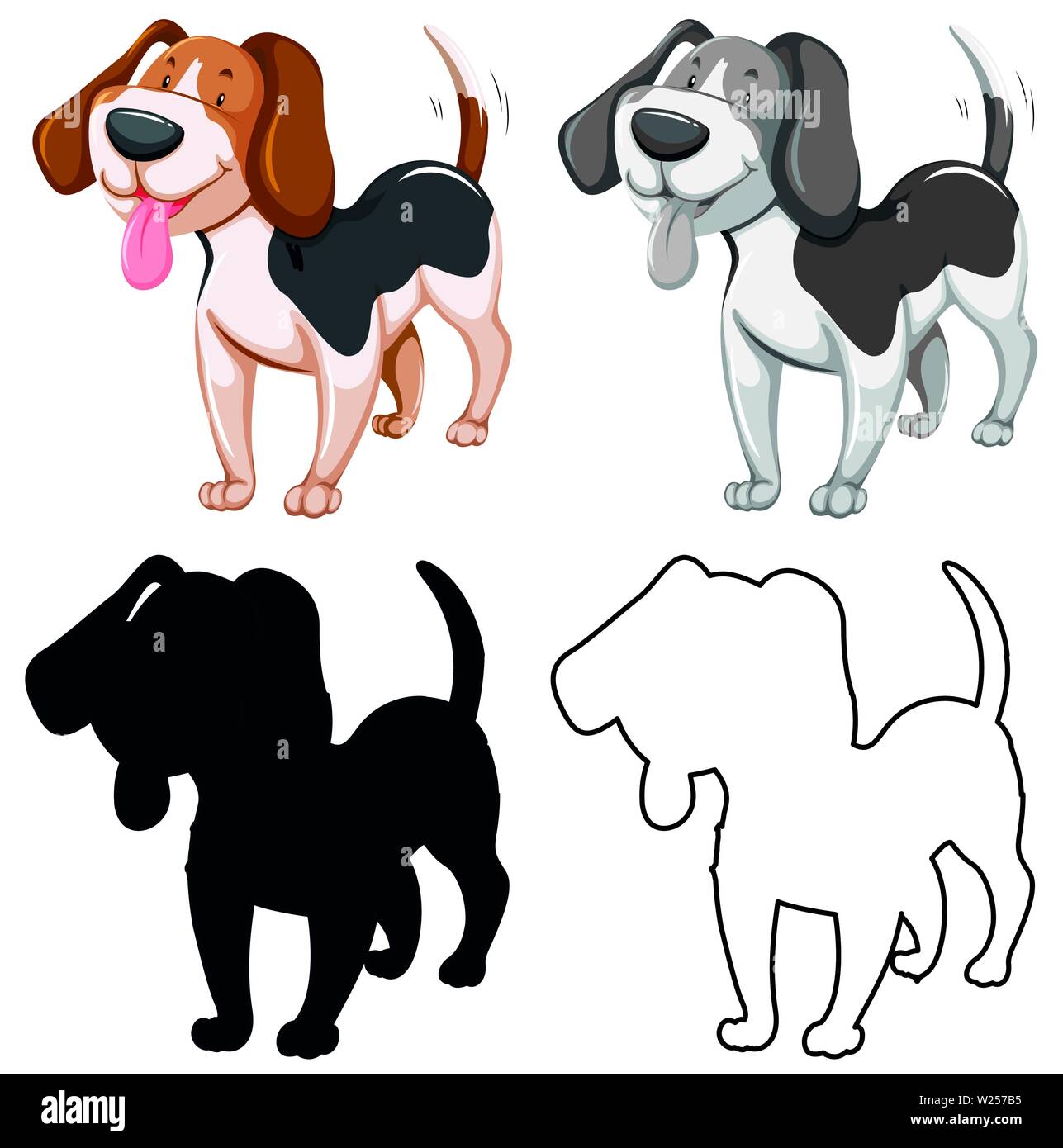Set of dog character illustration Stock Vector Image & Art - Alamy