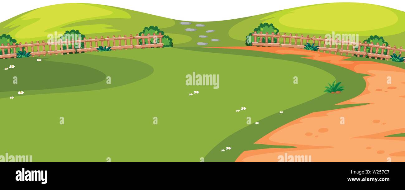 Park with path foreground illustration Stock Vector Image & Art - Alamy