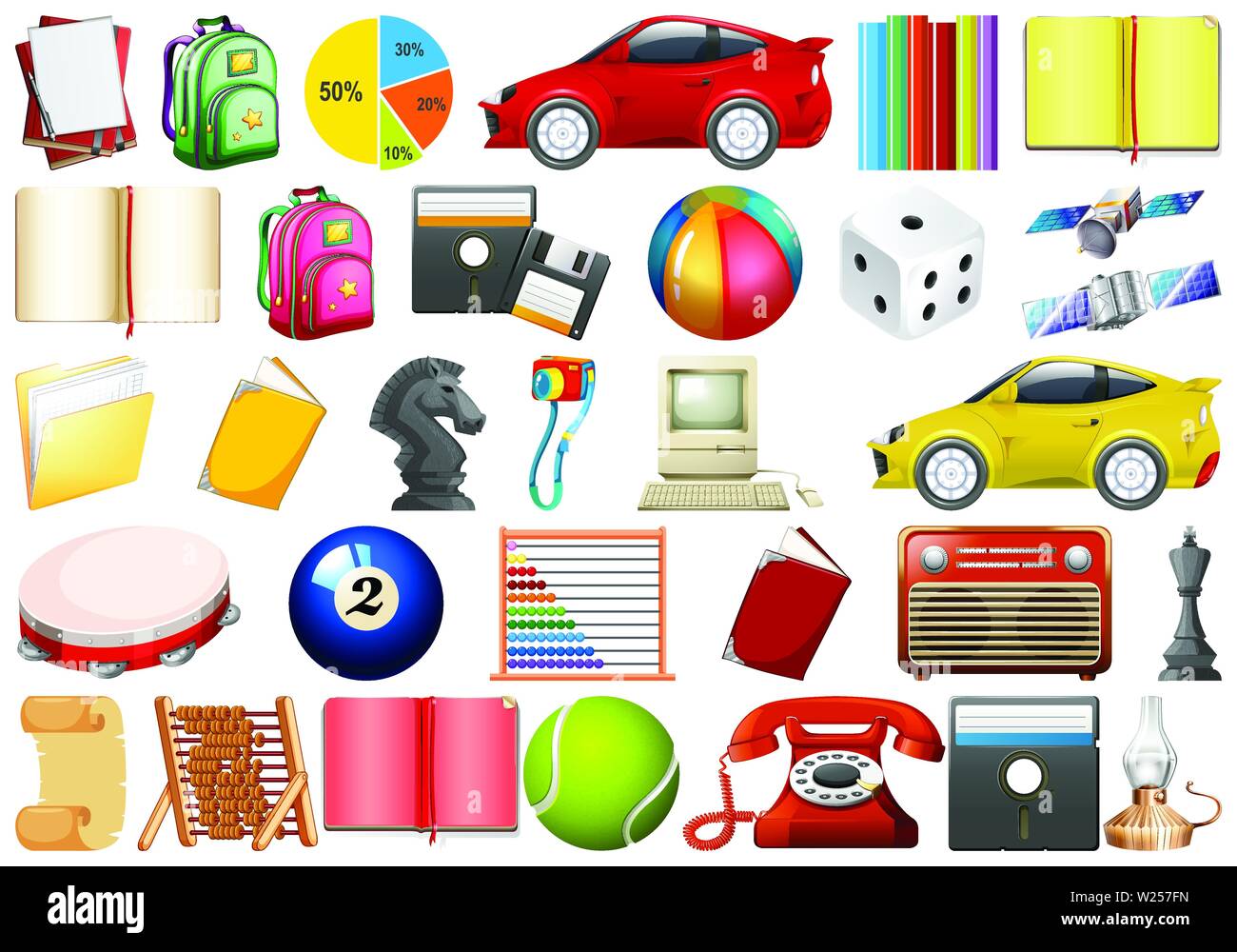 Set of different objects illustration Stock Vector Image & Art - Alamy