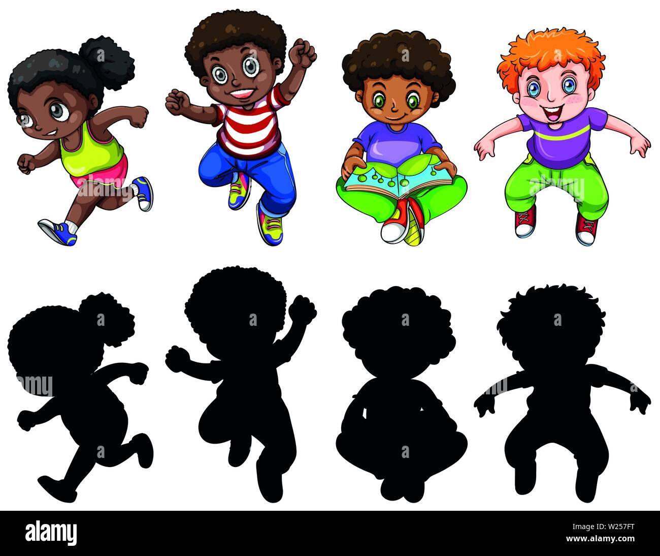 Set of chubby children character illustration Stock Vector Image & Art ...