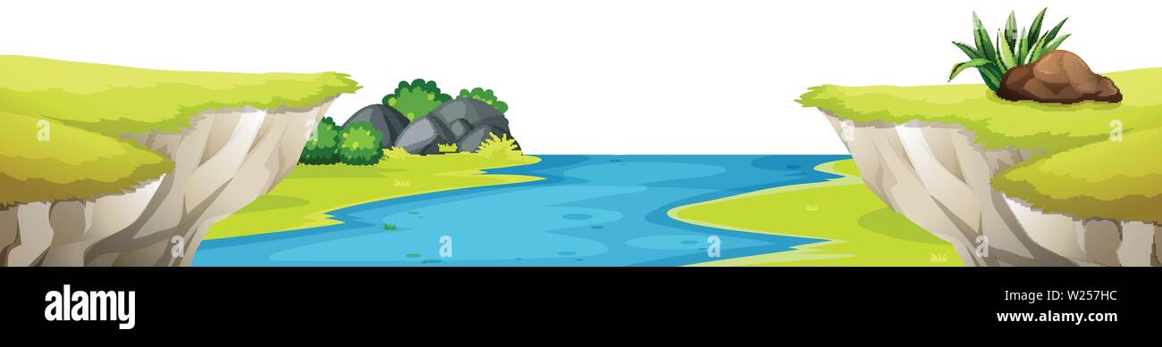 A mountain cliff scene illustration Stock Vector Image & Art - Alamy