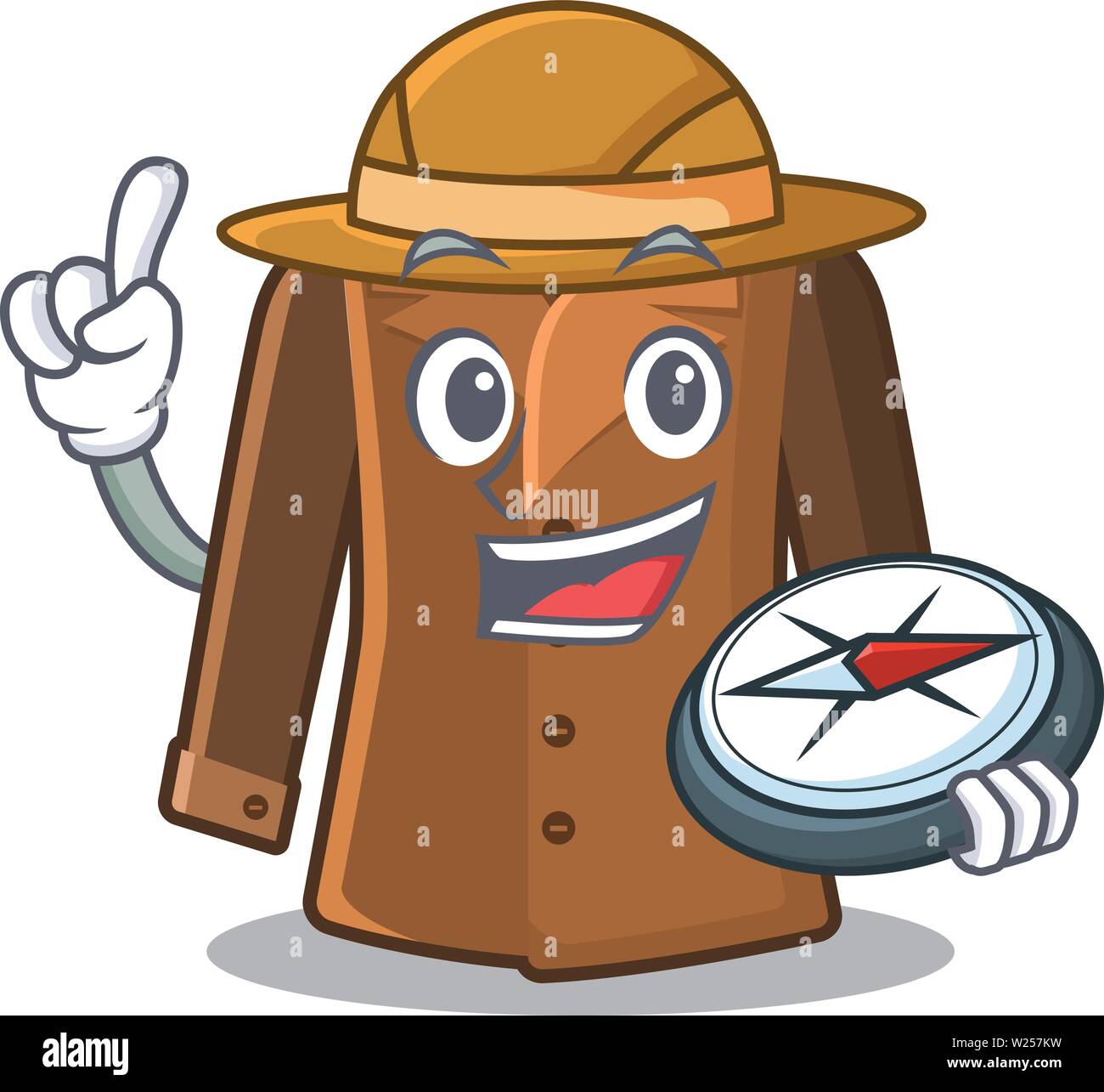 Smiling explorer adventurer Stock Vector Images - Alamy