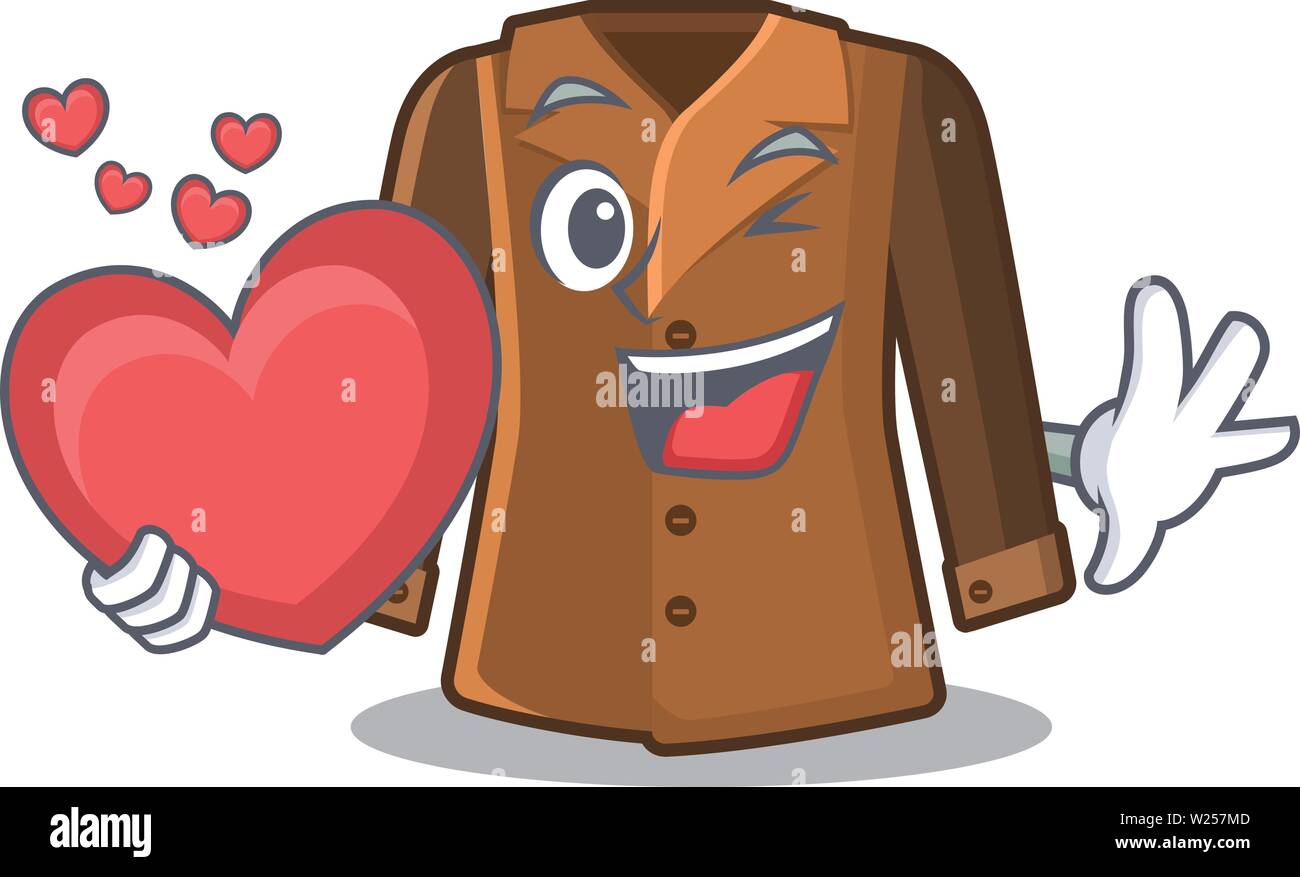 With heart cartoon coat kept in a closet Stock Vector Image & Art - Alamy
