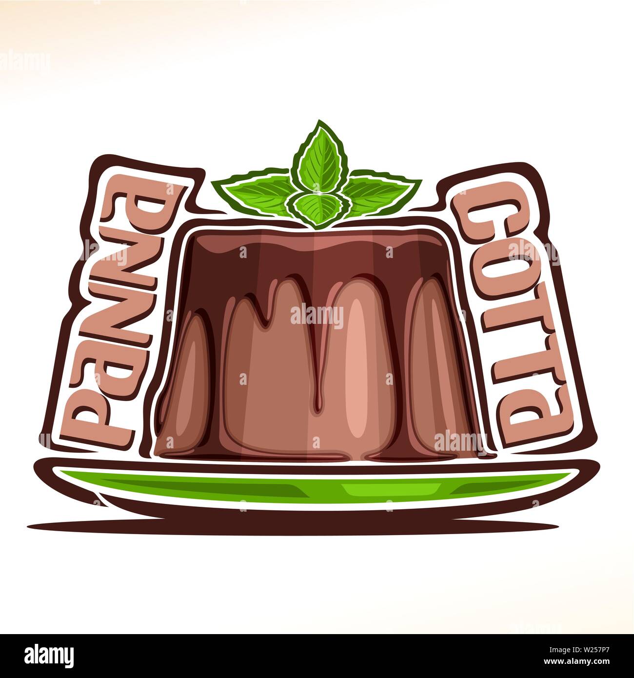 Vector logo for Panna Cotta Stock Vector Image & Art - Alamy