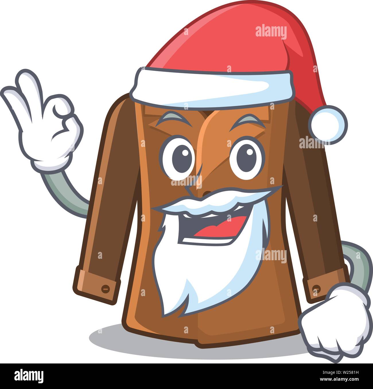 Santa coat hung behind the cartoon door Stock Vector Image & Art - Alamy