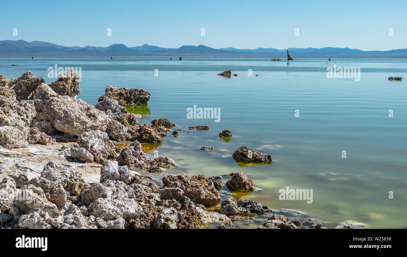 Spectacular View Mono Lake and Mountains. Unique Place, Mono Lake Tufa ...