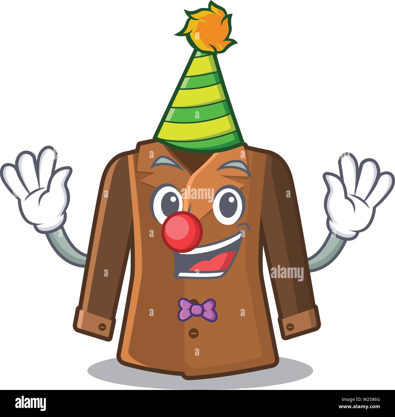 Clown coat hung behind the cartoon door Stock Vector Image & Art - Alamy