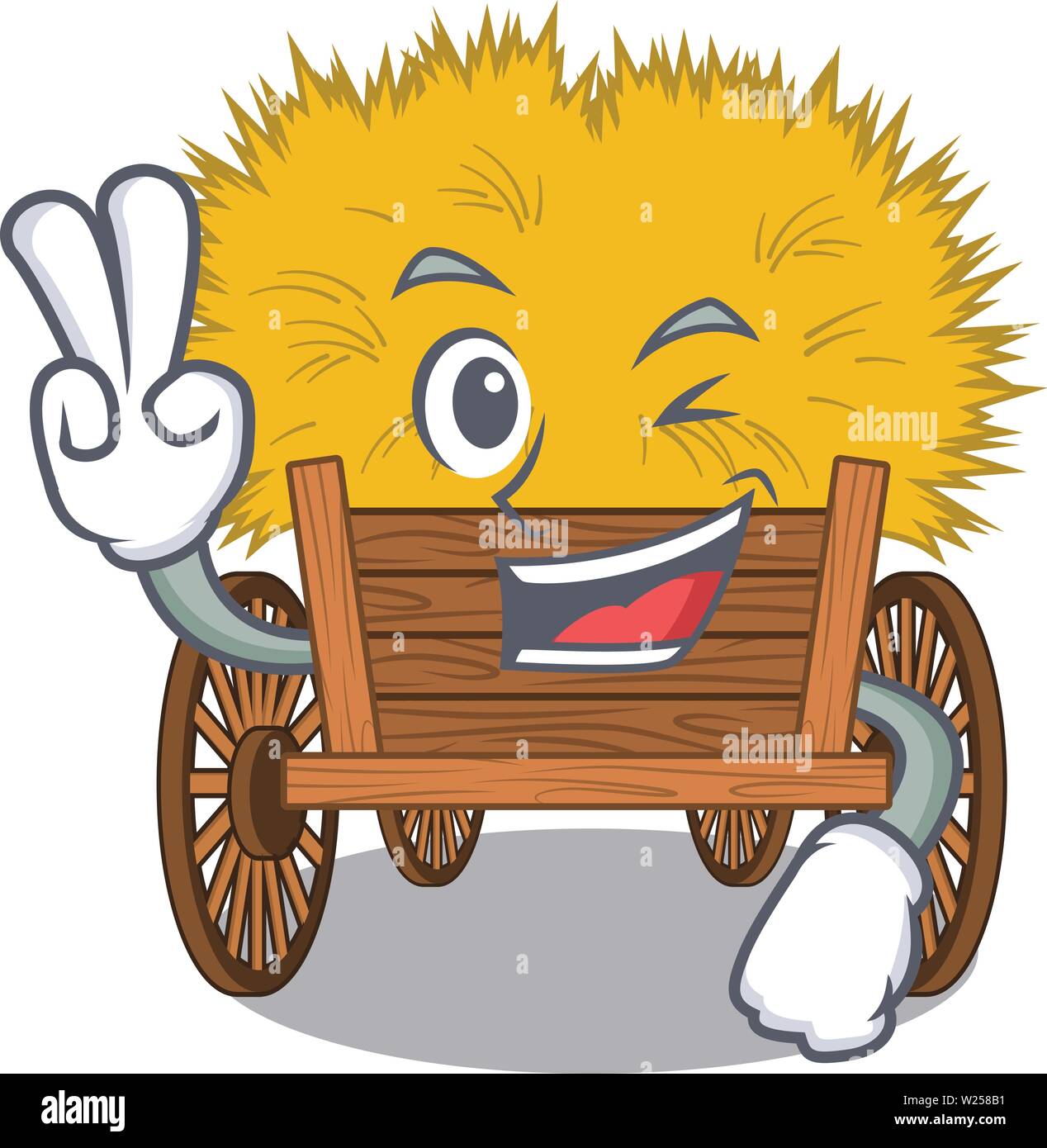 Two finger hayride mascot in beside the barn Stock Vector Image & Art ...