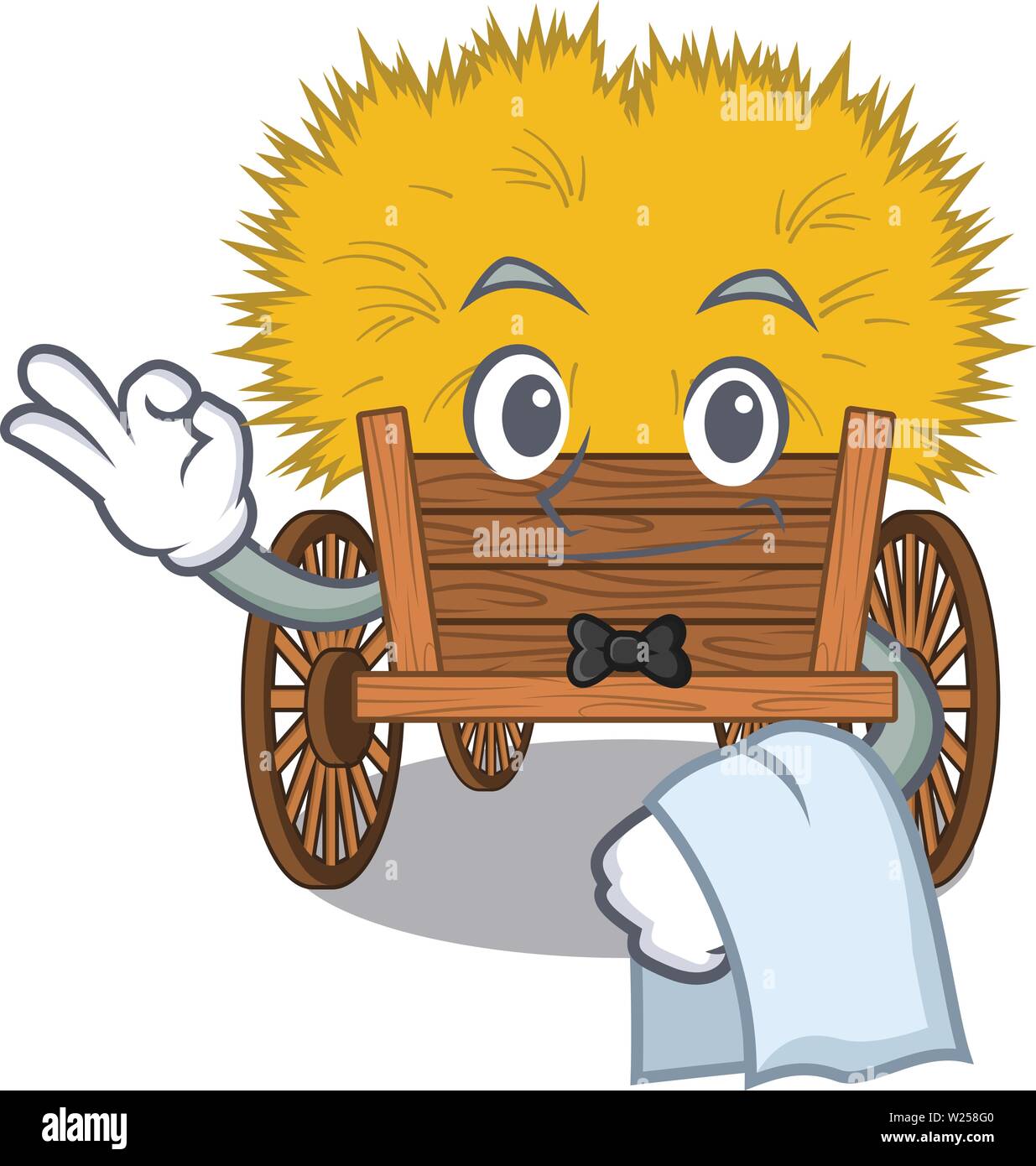 Wooden wheel in cartoon Cut Out Stock Images & Pictures - Alamy