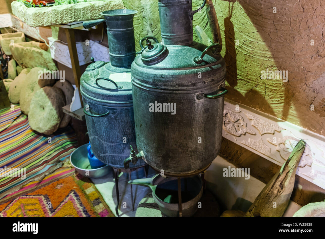 The vintage handmade equipment for date fruits processing Stock Photo ...