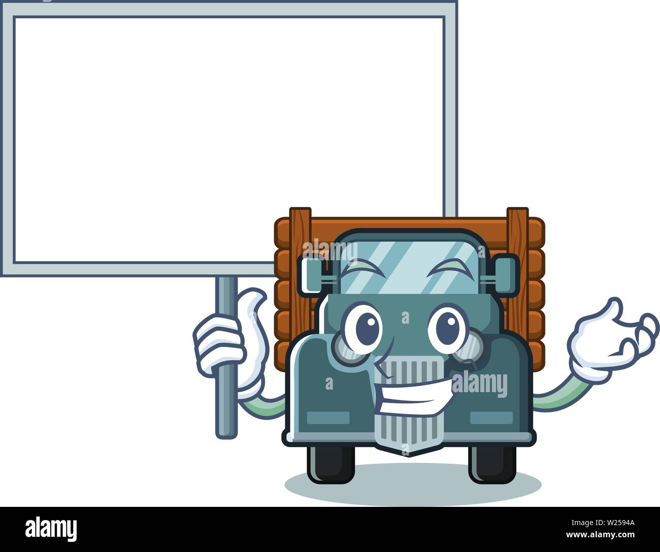 Bring board old truck isolated in the cartoon Stock Vector Image & Art ...