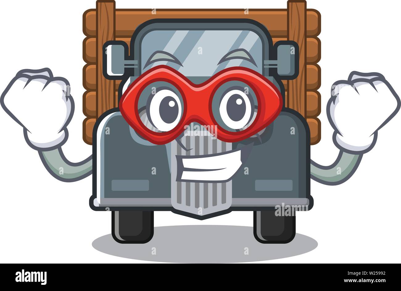 Super hero old toy truck above table cartoon Stock Vector Image & Art ...
