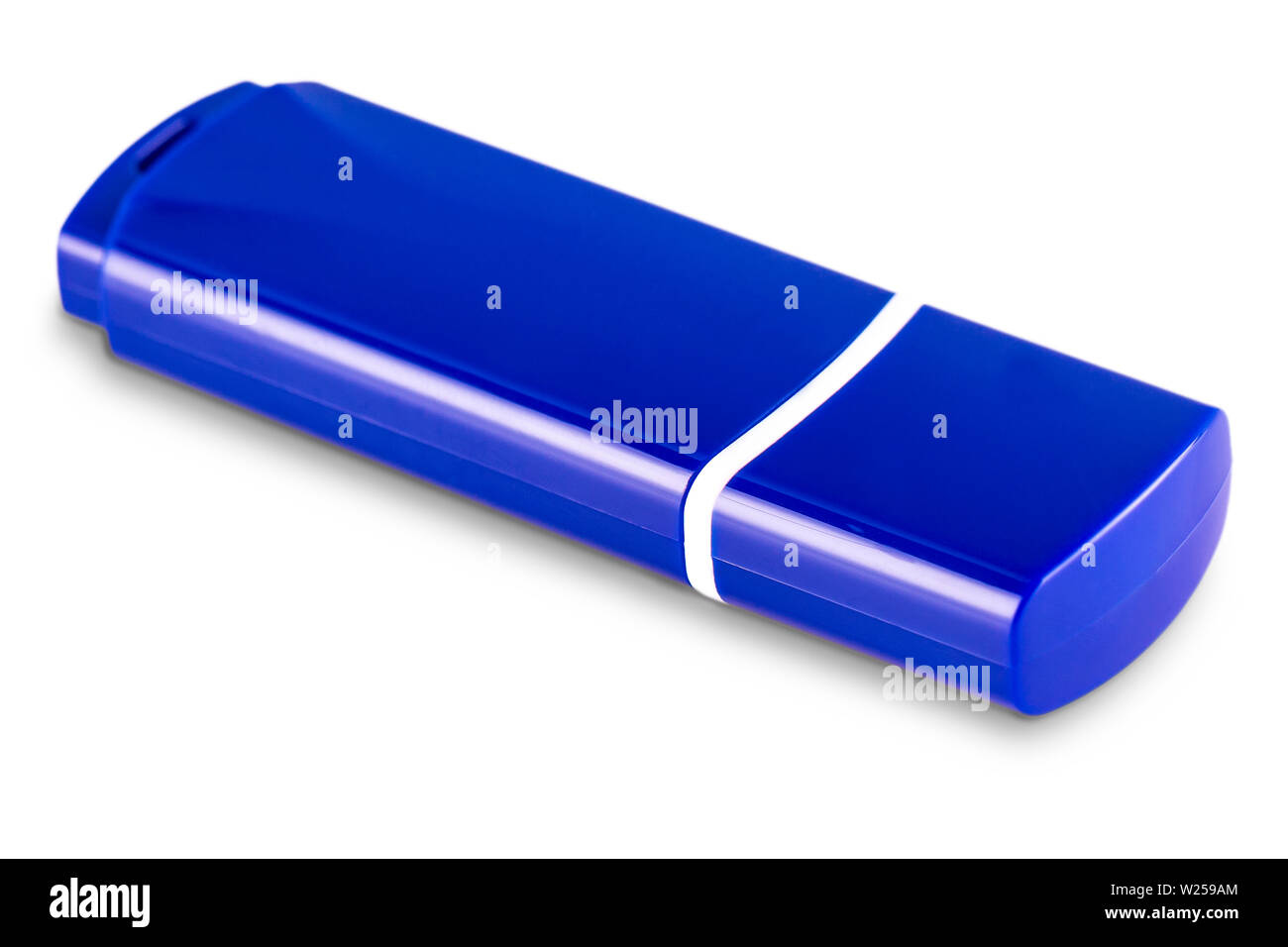 Blue usb flash drive, flash card isolated on white background Stock ...