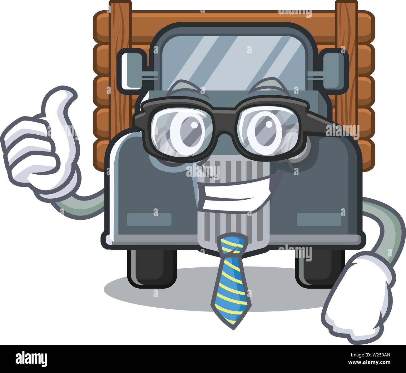 Businessman old toy truck above table cartoon Stock Vector Image & Art ...