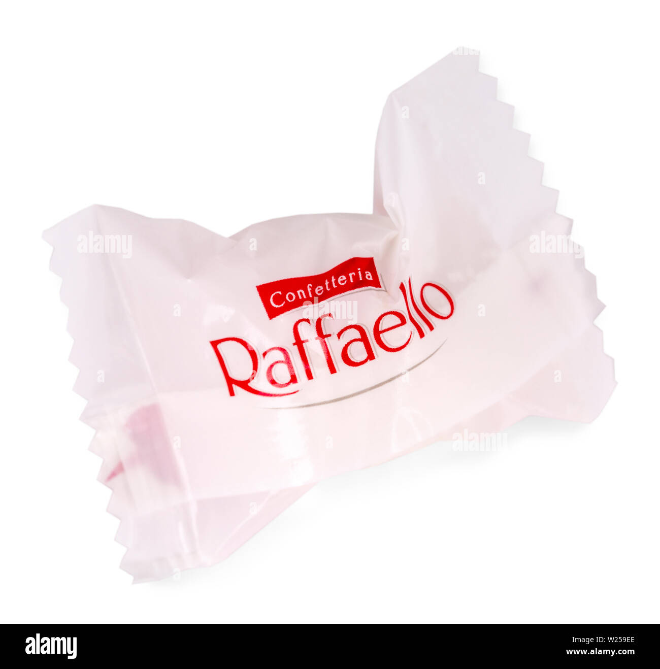 Kamchatka, Russia - January 1, 2018: Ferrero Raffaello in a separate ... Kamchatka, Russia - January 1, 2018: Ferrero Raffaello in a separate ...