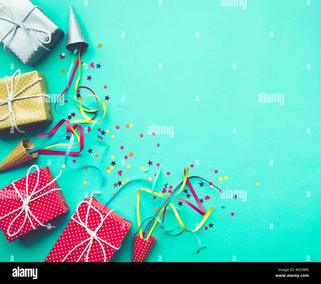 Celebration,party backgrounds concepts ideas with colorful gift box ...