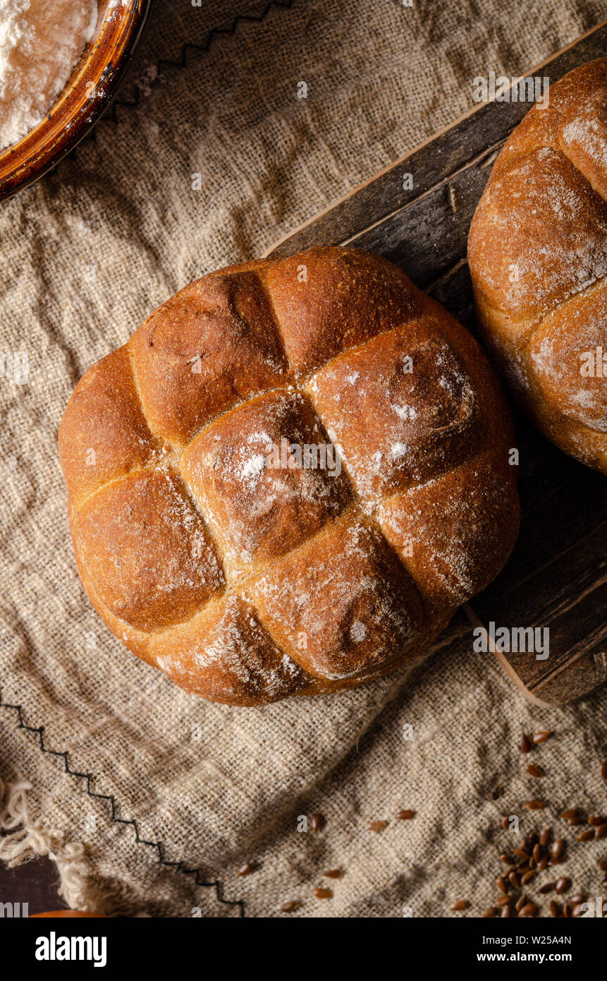 Delicious rye pastry buns, fresh and salty Stock Photo - Alamy