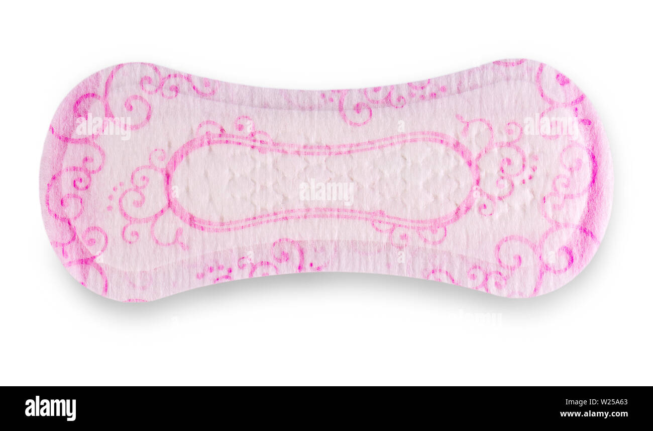 close up of woman hygiene protection on white background with clipping ...