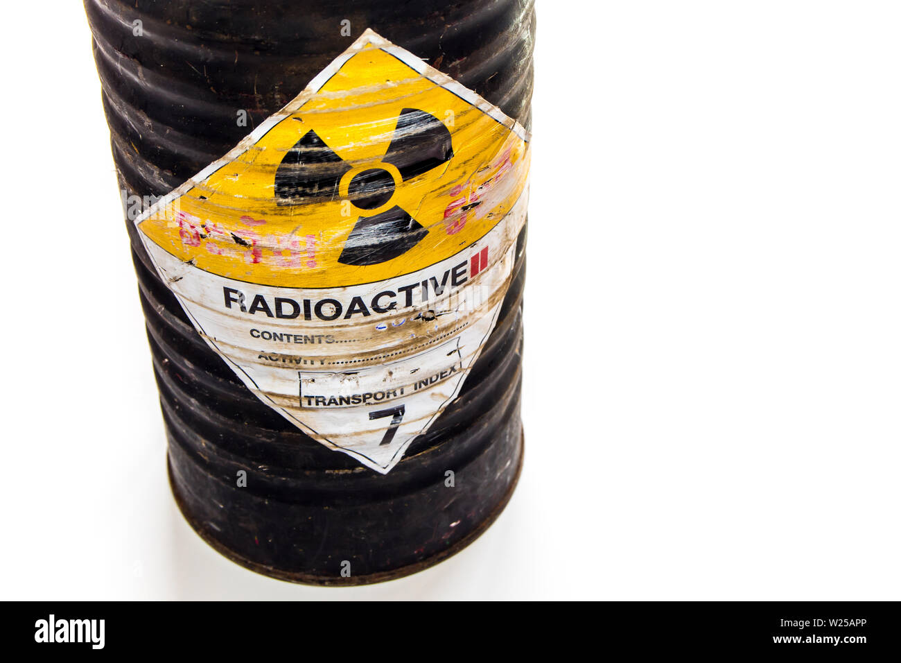 Cylinder shape container of Radioactive material Stock Photo - Alamy