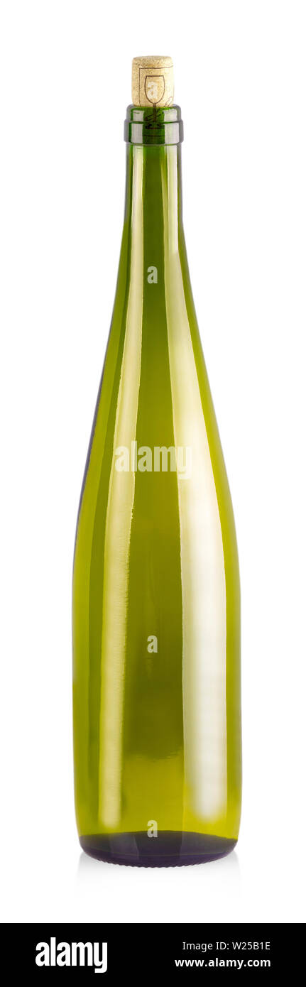 Empty bottle for wine isolated on white background Stock Photo - Alamy