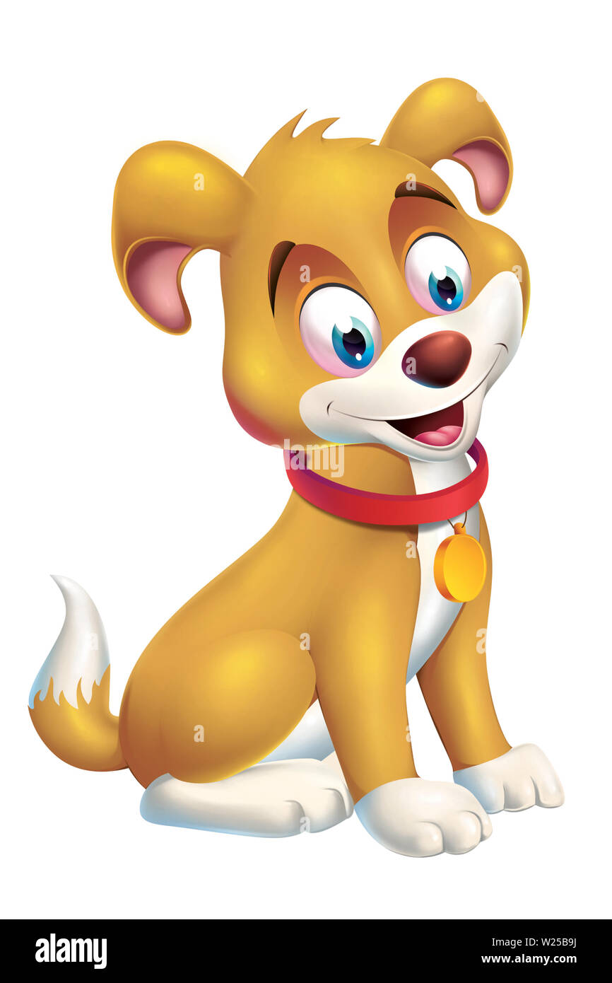 Dog cartoon illustration Stock Photo - Alamy