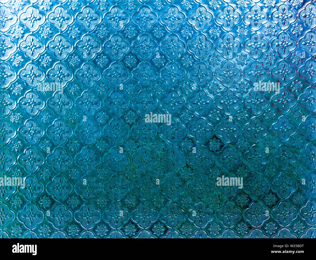 Blue color Frosted glass embossed Stock Photo - Alamy