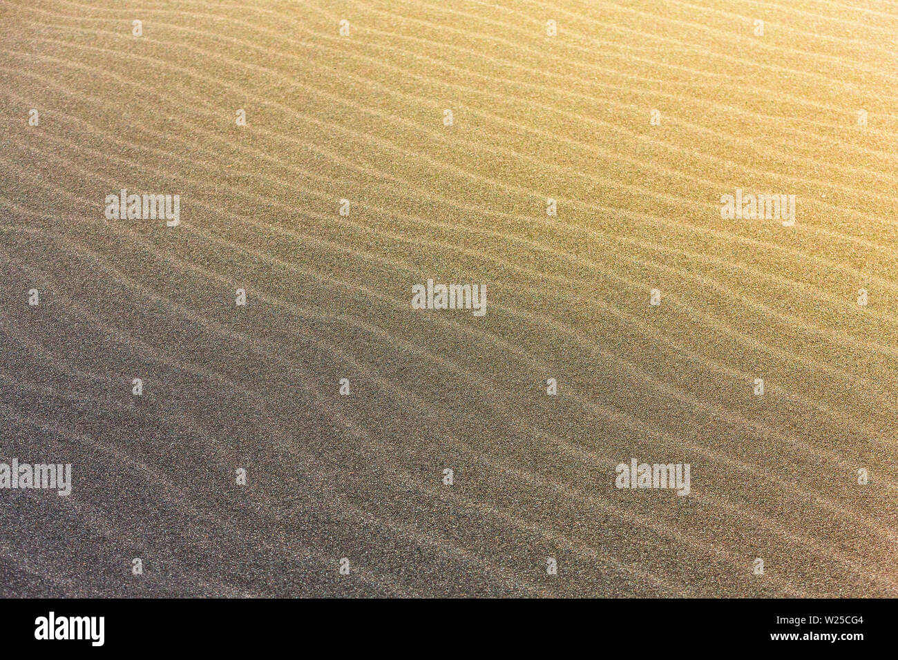 abstract wave line textures on a Pacific beach illuminated by the Sun ...