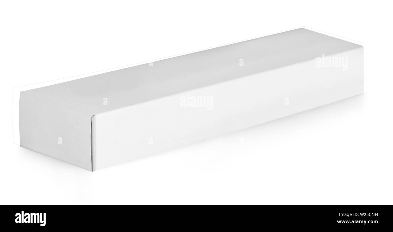 closed rectangular blank isolated box on white background Stock Photo ...