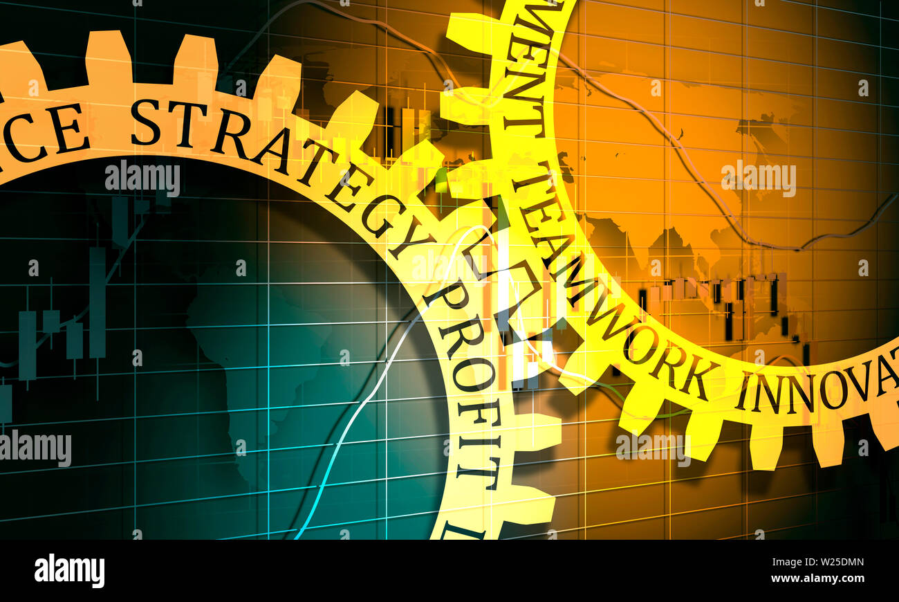 Text on the gears Stock Photo - Alamy