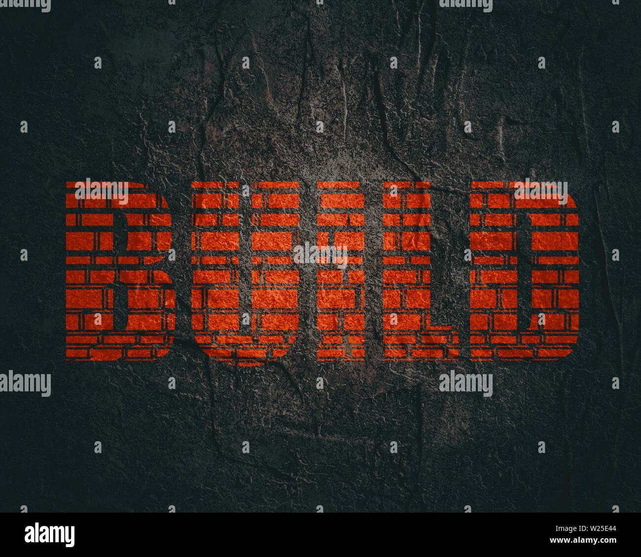 Build word typography Stock Photo - Alamy