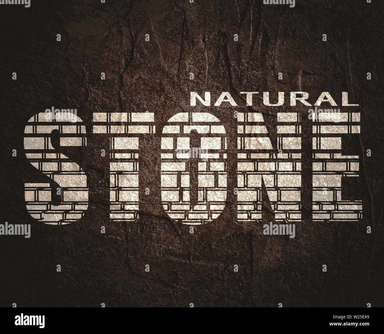 Stone word typography Stock Photo - Alamy