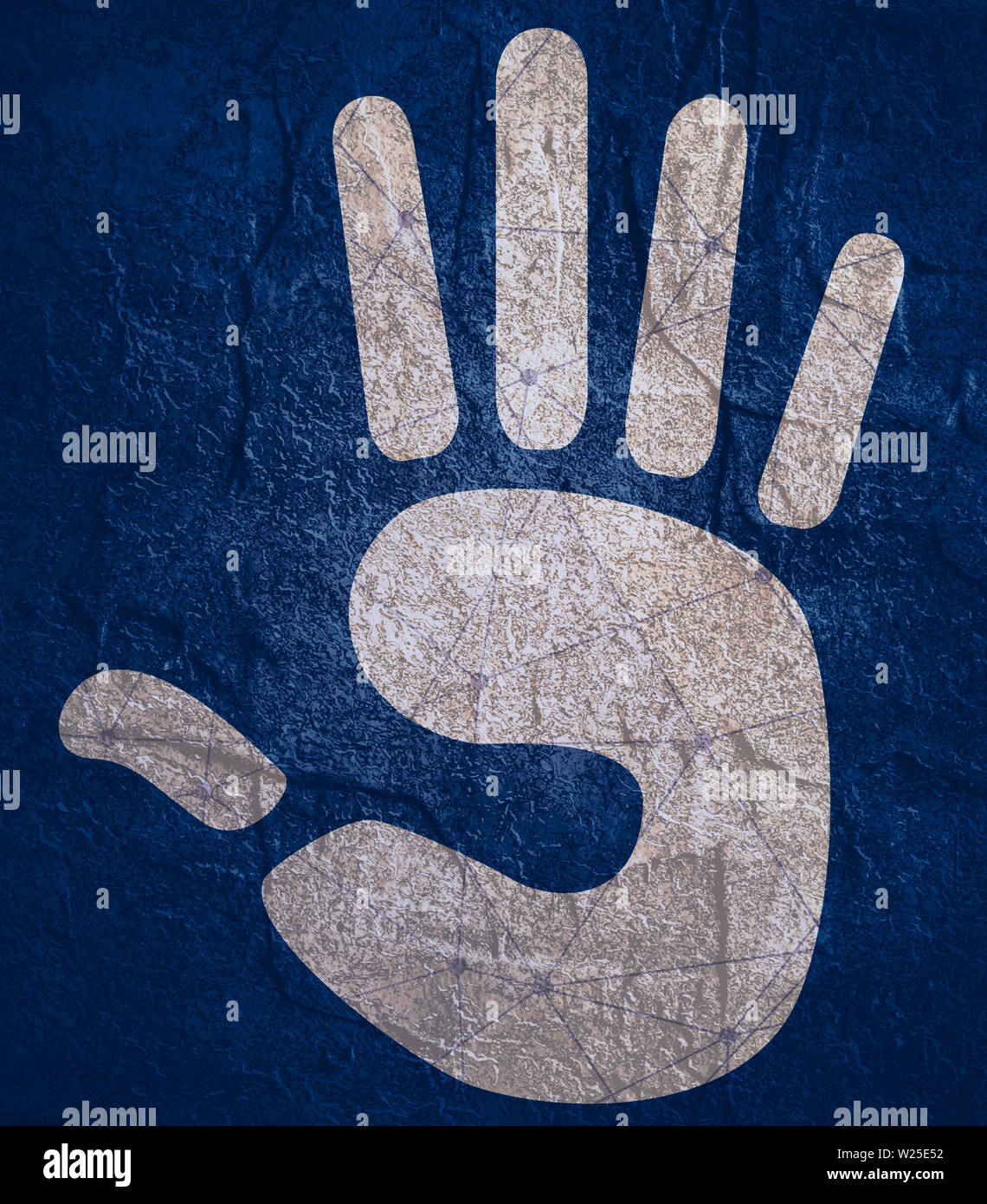 Human palm icon Stock Photo - Alamy