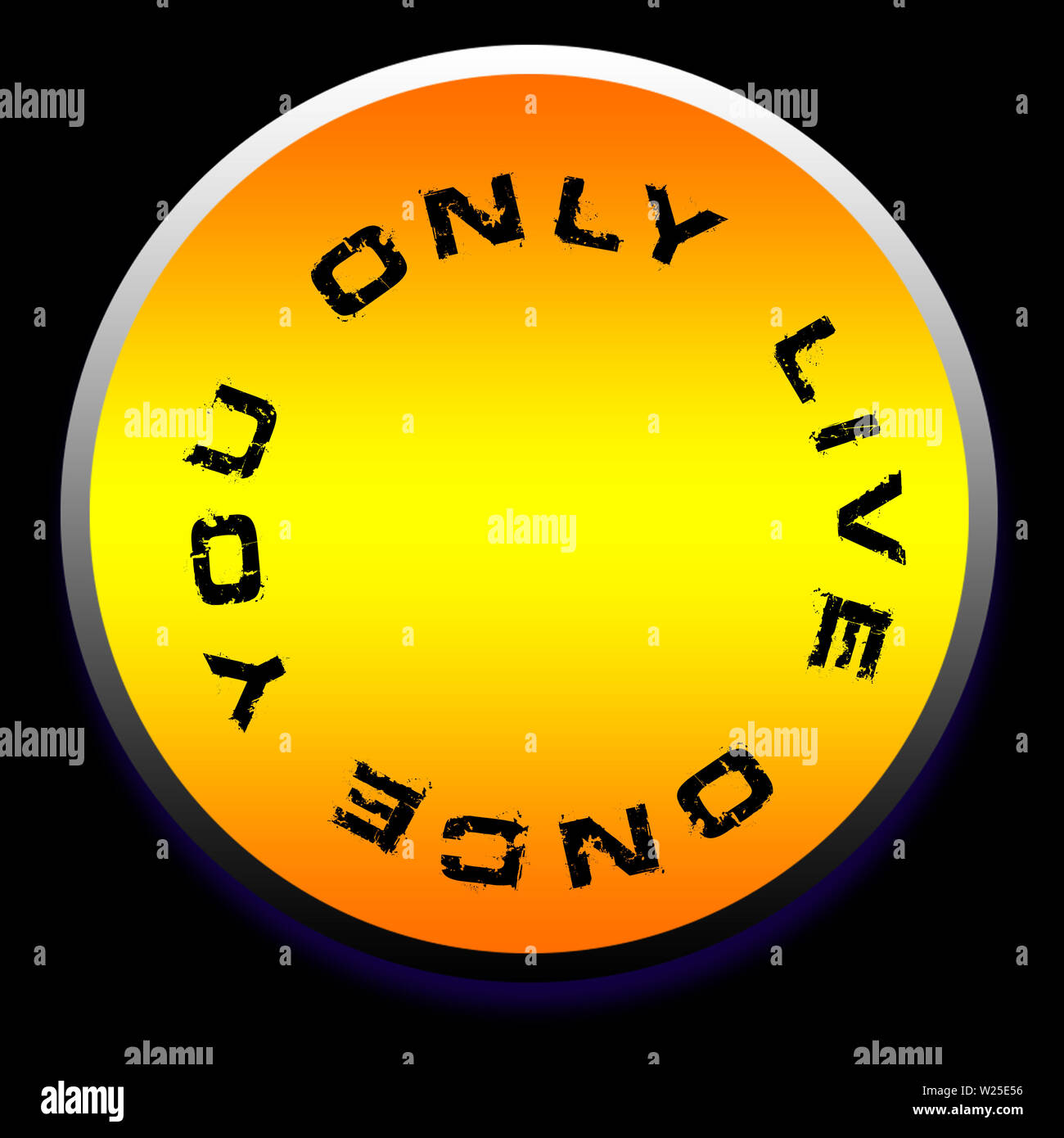 You only live once logo design background Stock Photo - Alamy