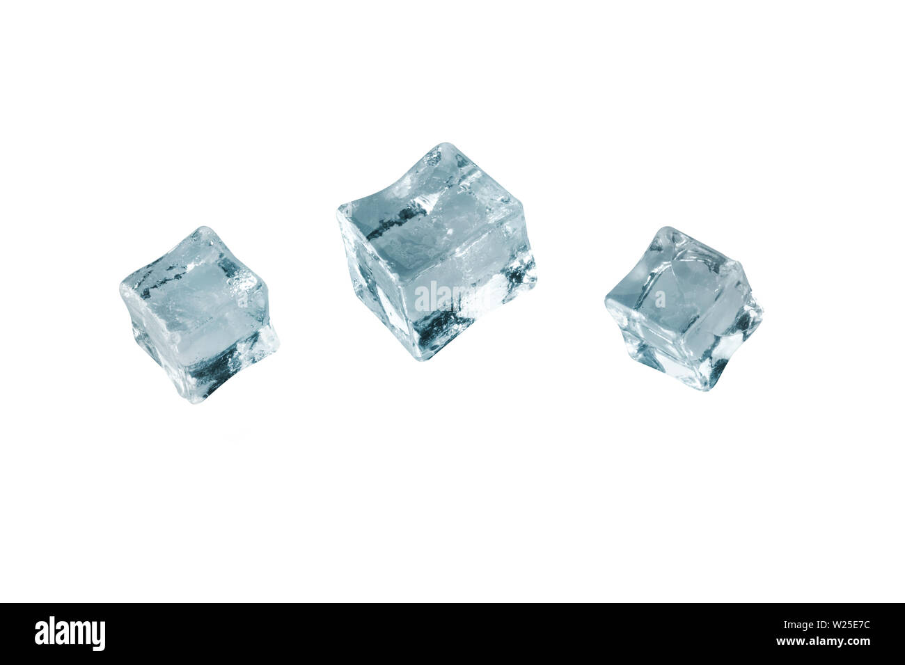 Set of ice cubes isolated on white background Stock Photo - Alamy