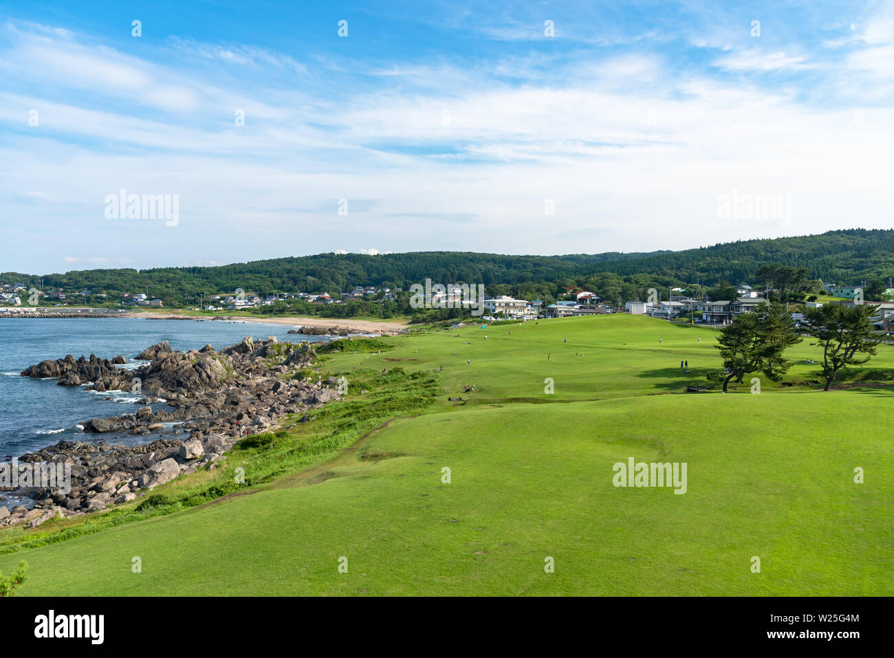 Beautiful Tanesashi kaigan Coast. The coastline includes both sandy and ...