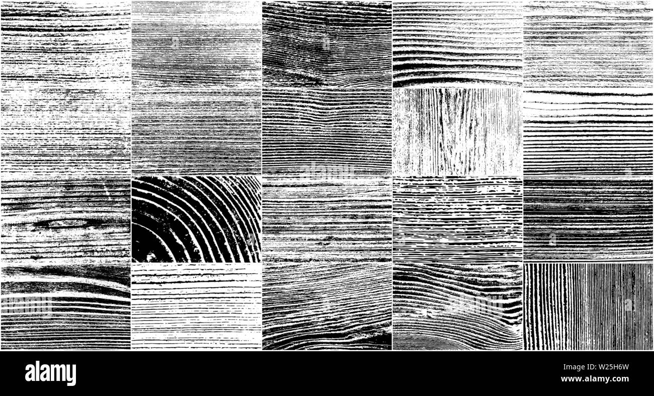 Realistic Wooden Texture. Vector Set Grunge Design Elements. Black And ...