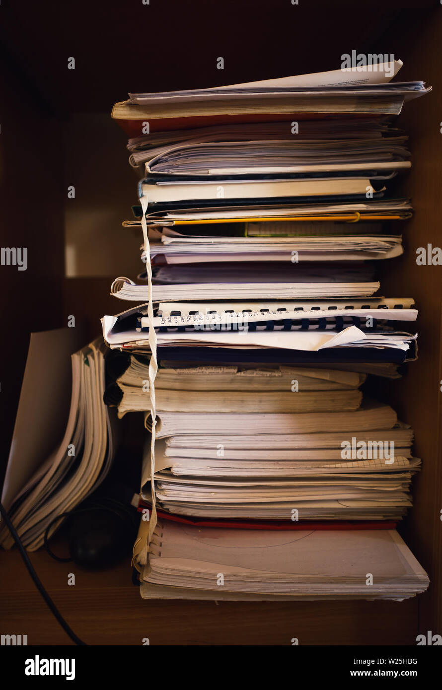 Old books in a wooden box hi-res stock photography and images - Alamy