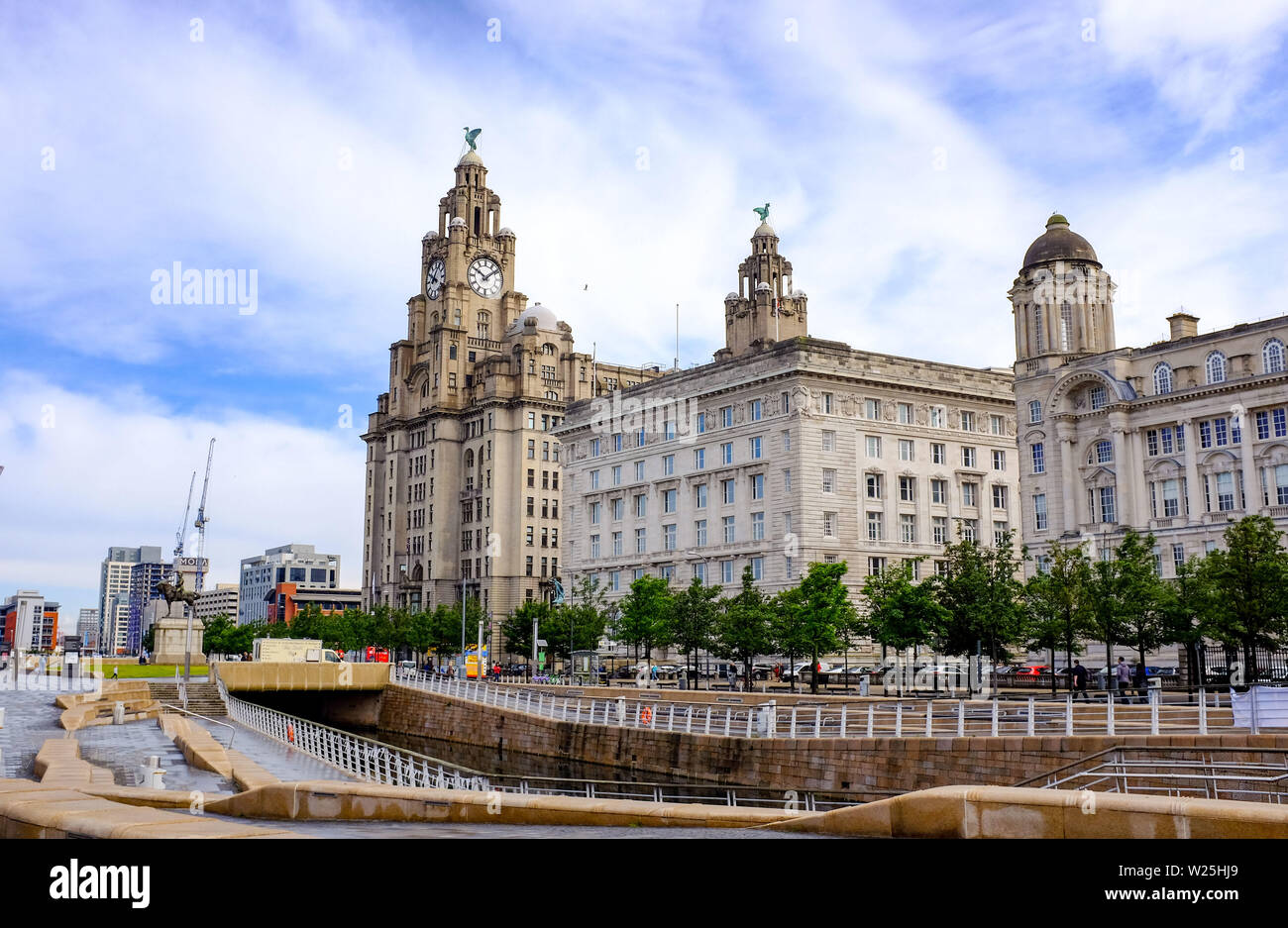 Liverpool Merseyside UK - The Liver Building Stock Photo - Alamy