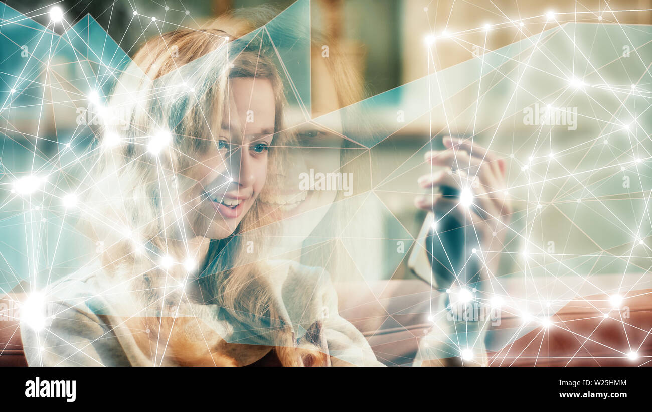 Human biometric security, people identity scanning system Stock Photo ...