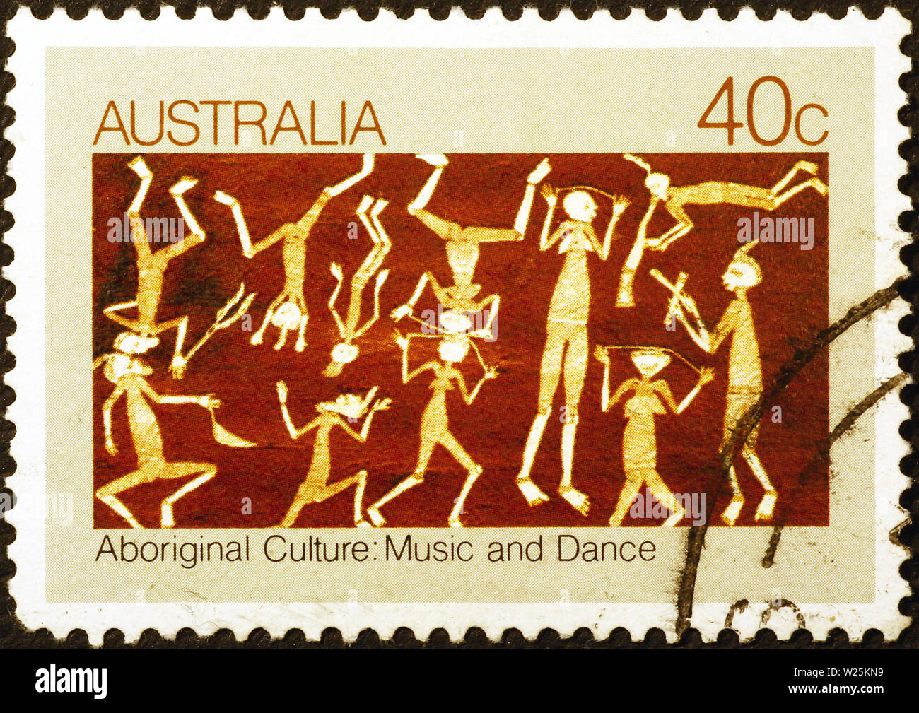 Aboriginal culture on australian postage stamp Stock Photo - Alamy