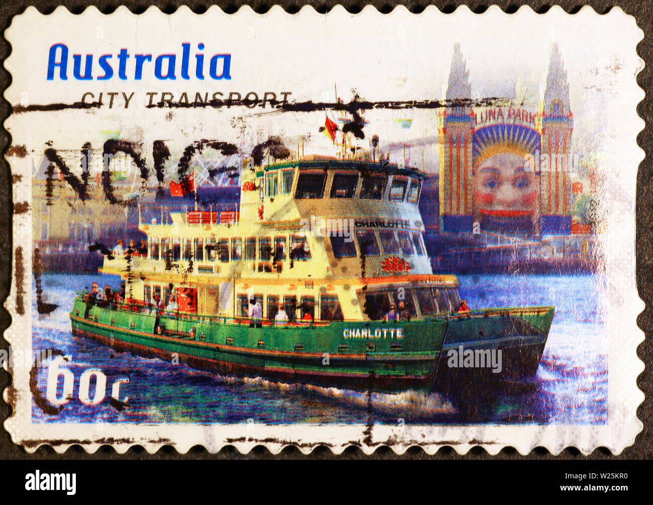 Australian ferry boat on postage stamp Stock Photo - Alamy