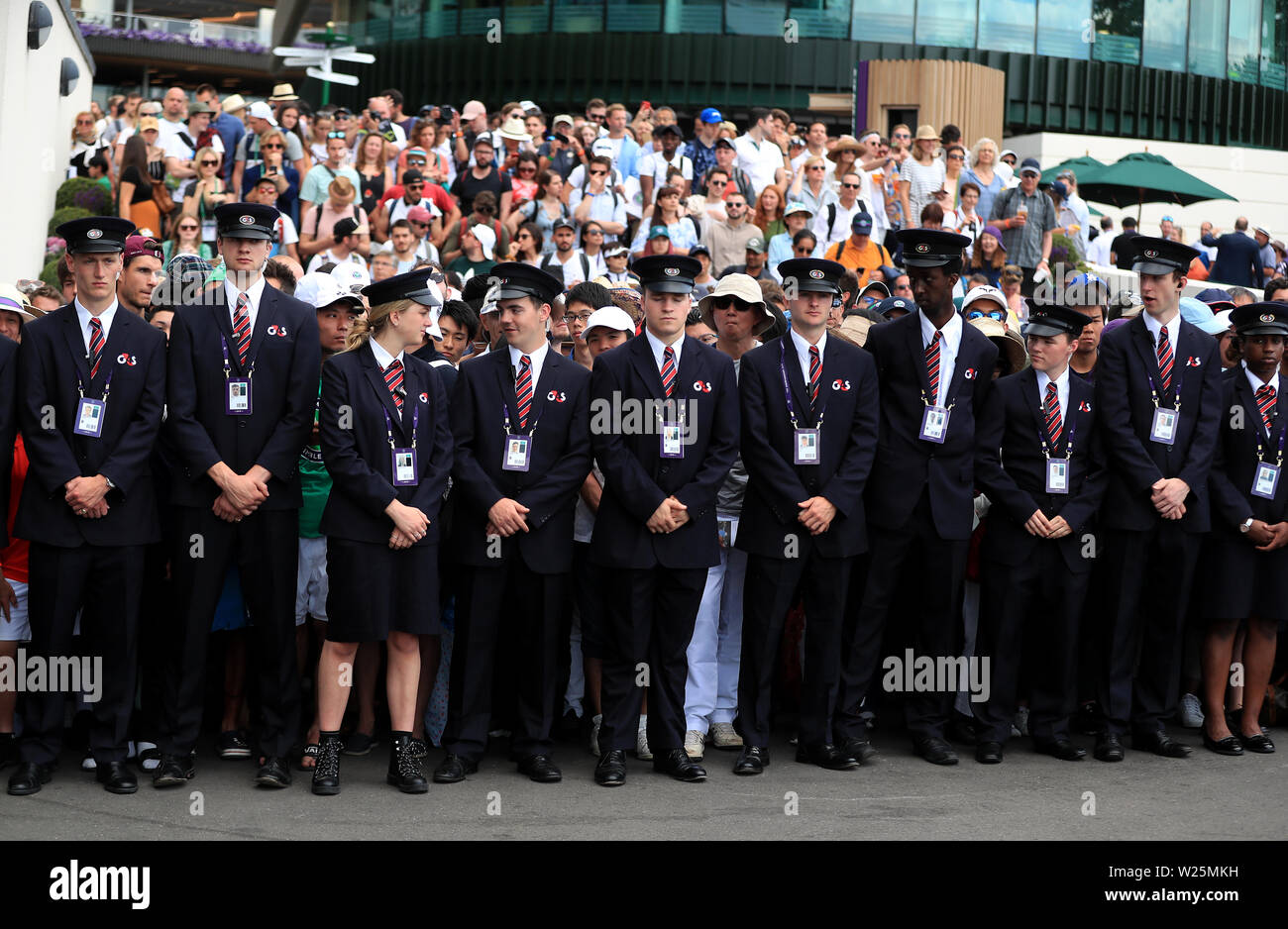 Spectators are led into the grounds at the start of day six of the ...